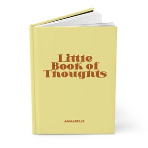 Custom Name Little Book of Thoughts Hardcover Journal Personalized ...