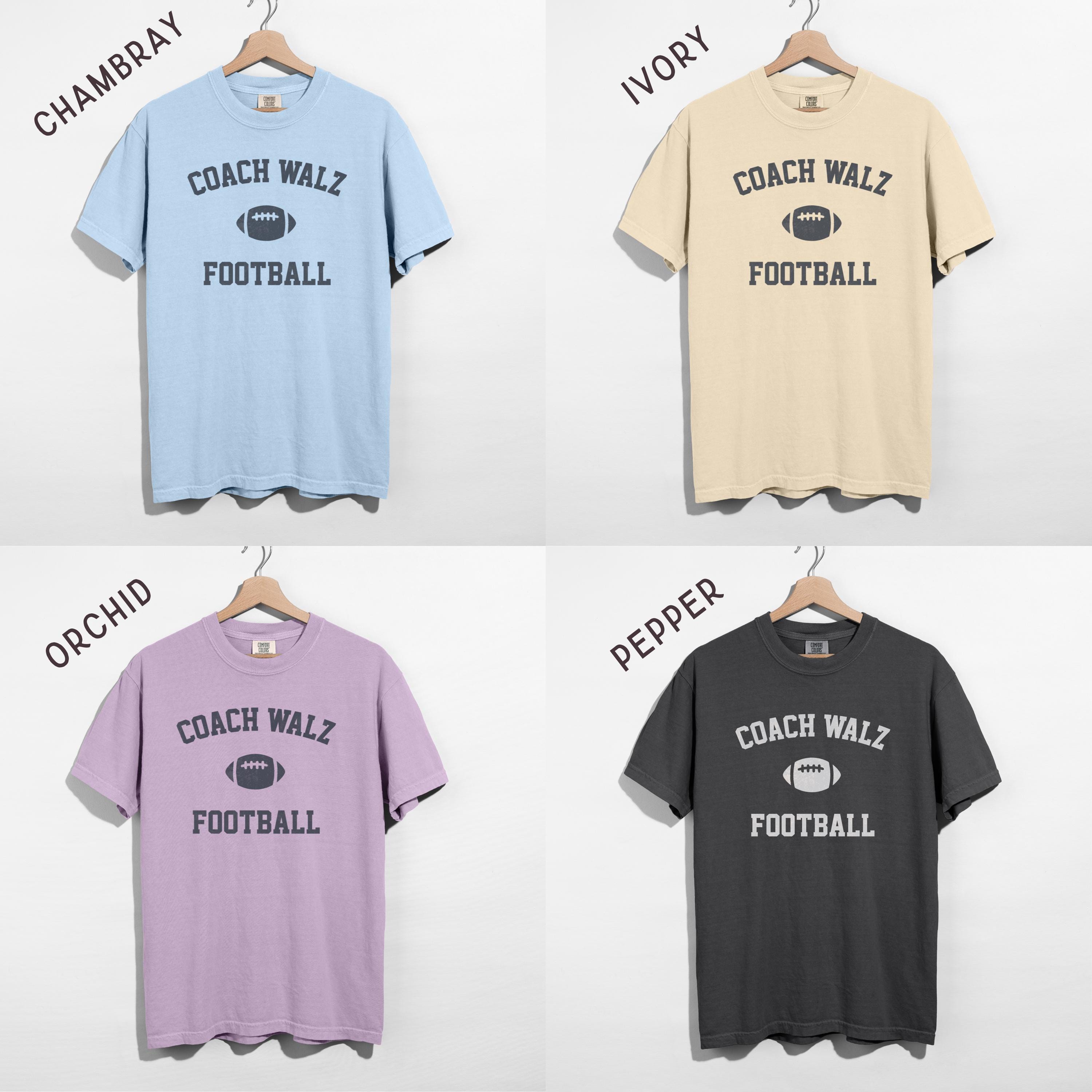 Coach Tim Walz Retro Football 2024 Tee Shirt Vintage Presidential High ...