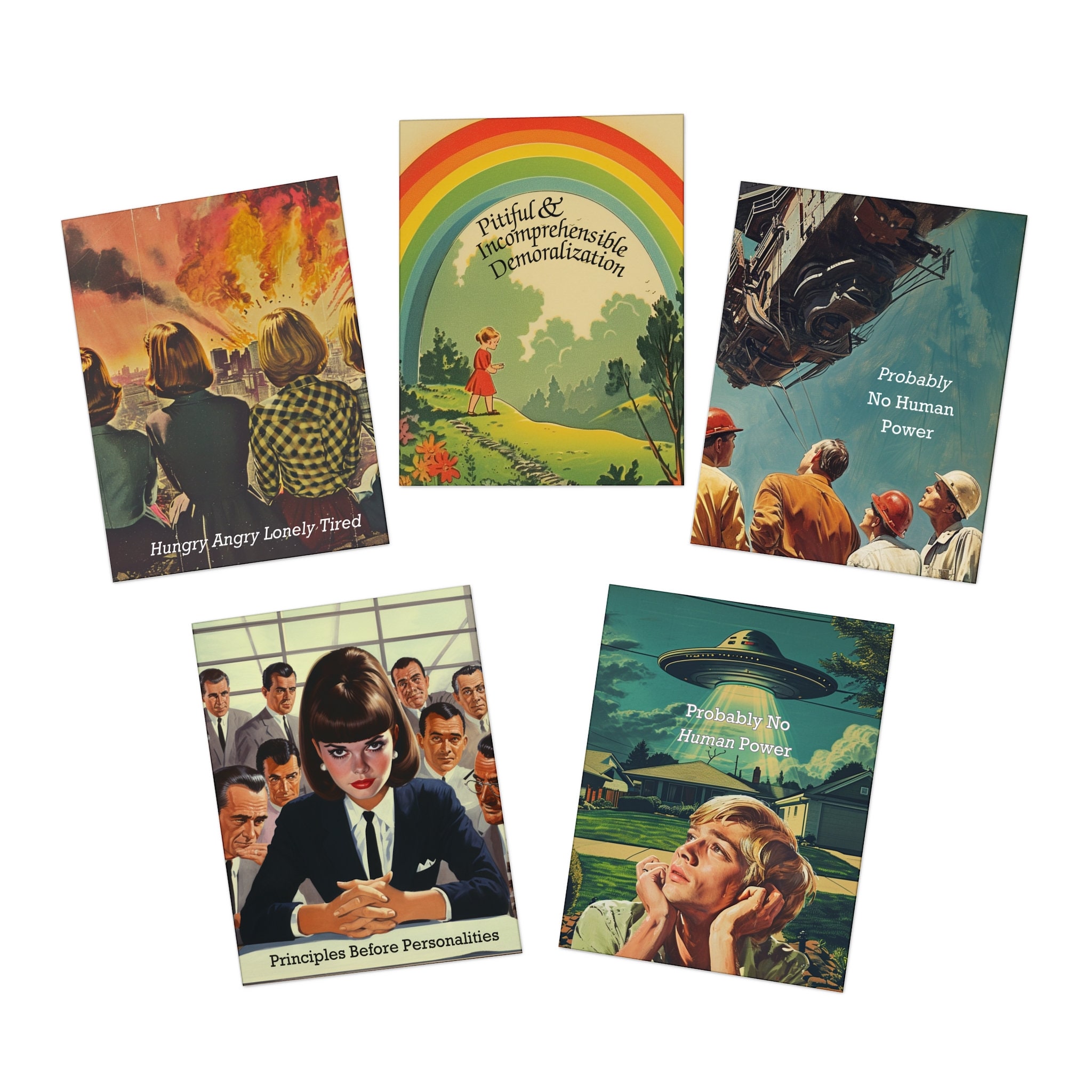 5 Pack AA Recovery Cards for Sober Men and Women, Vintage Alcoholics ...