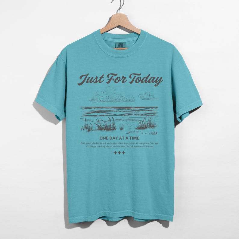 Just for Today Retro Serenity Prayer Recovery Shirt, Sobriety Tee ...