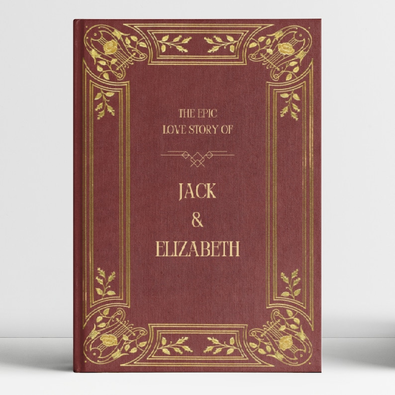 The Epic Love Story of [your Names] Personalized Couple Journal, Art ...