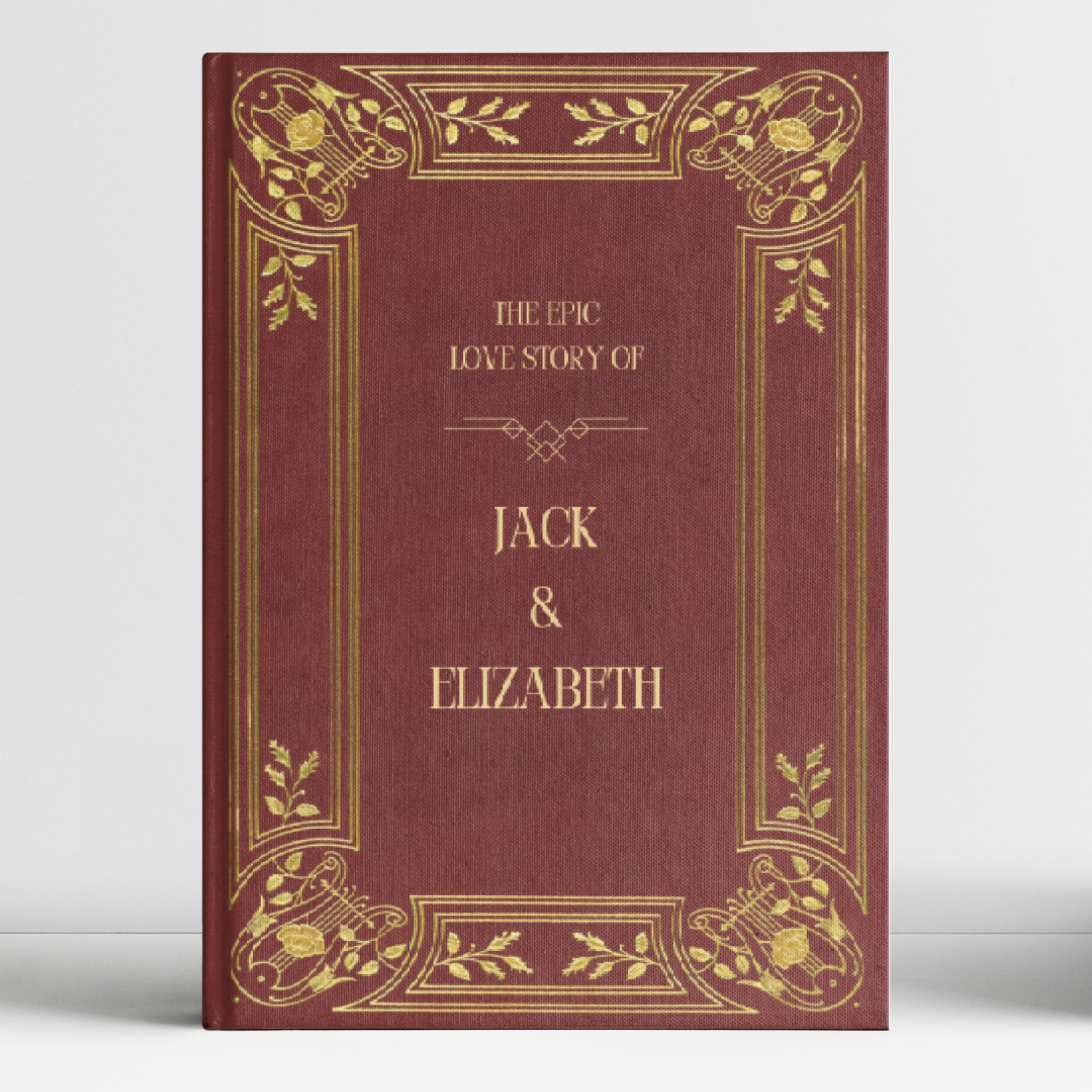 The Epic Love Story of [your Names] Personalized Couple Journal, Art ...