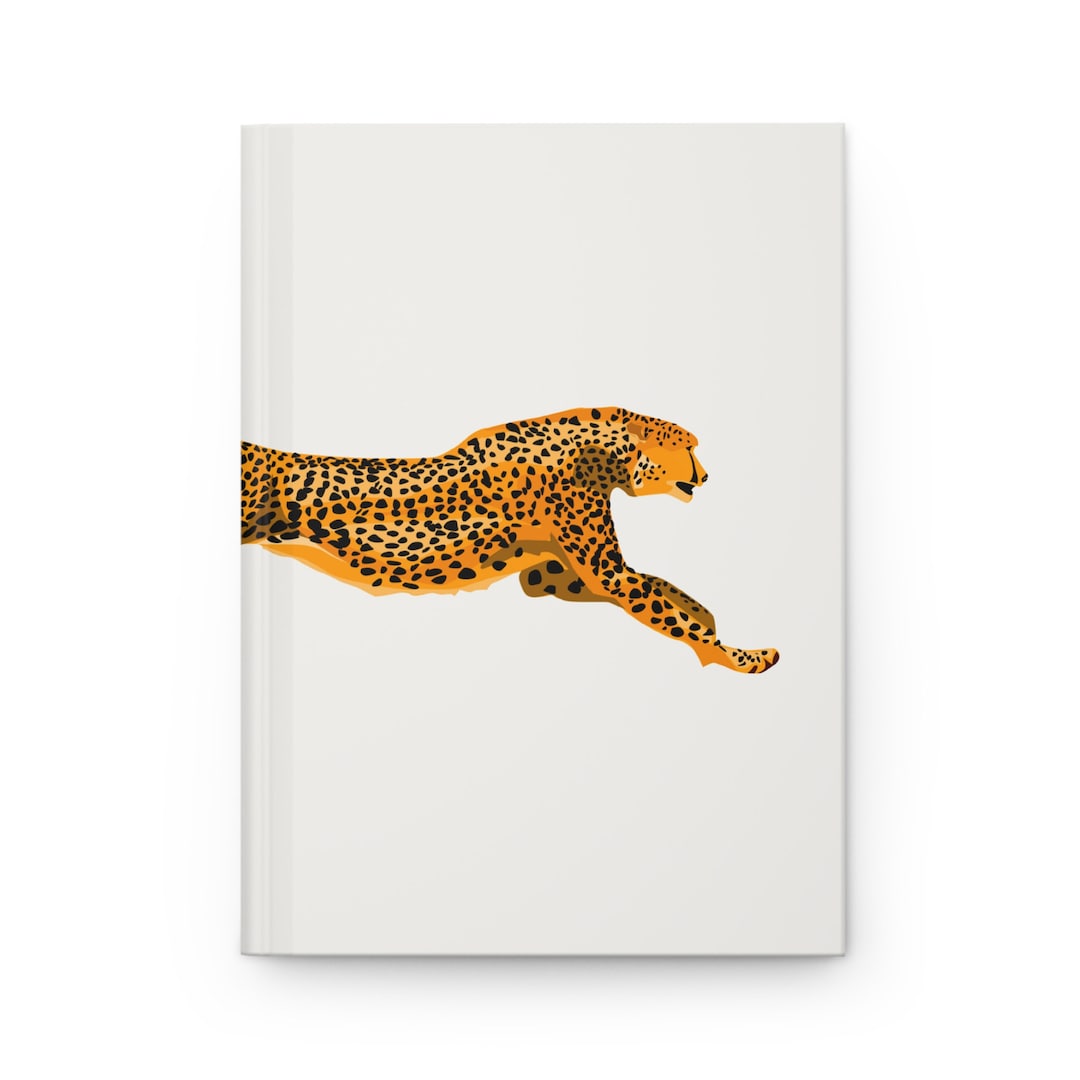 Cheetah Notebook - Hardcover Journal With Illustrated Cheetah Design - Etsy