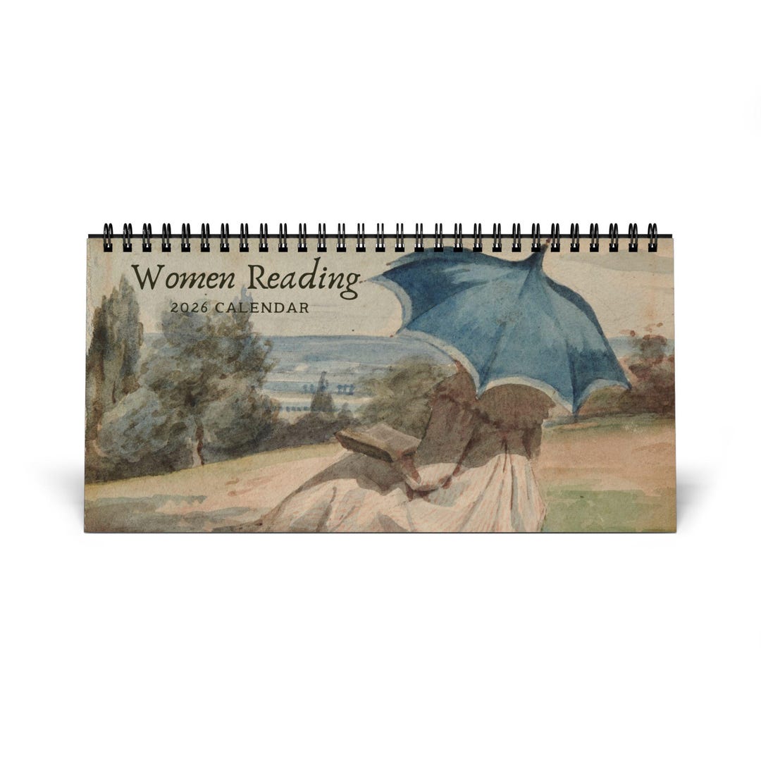 2026 Women Reading Desk Calendar Vintage Book Art for Book Lovers ...