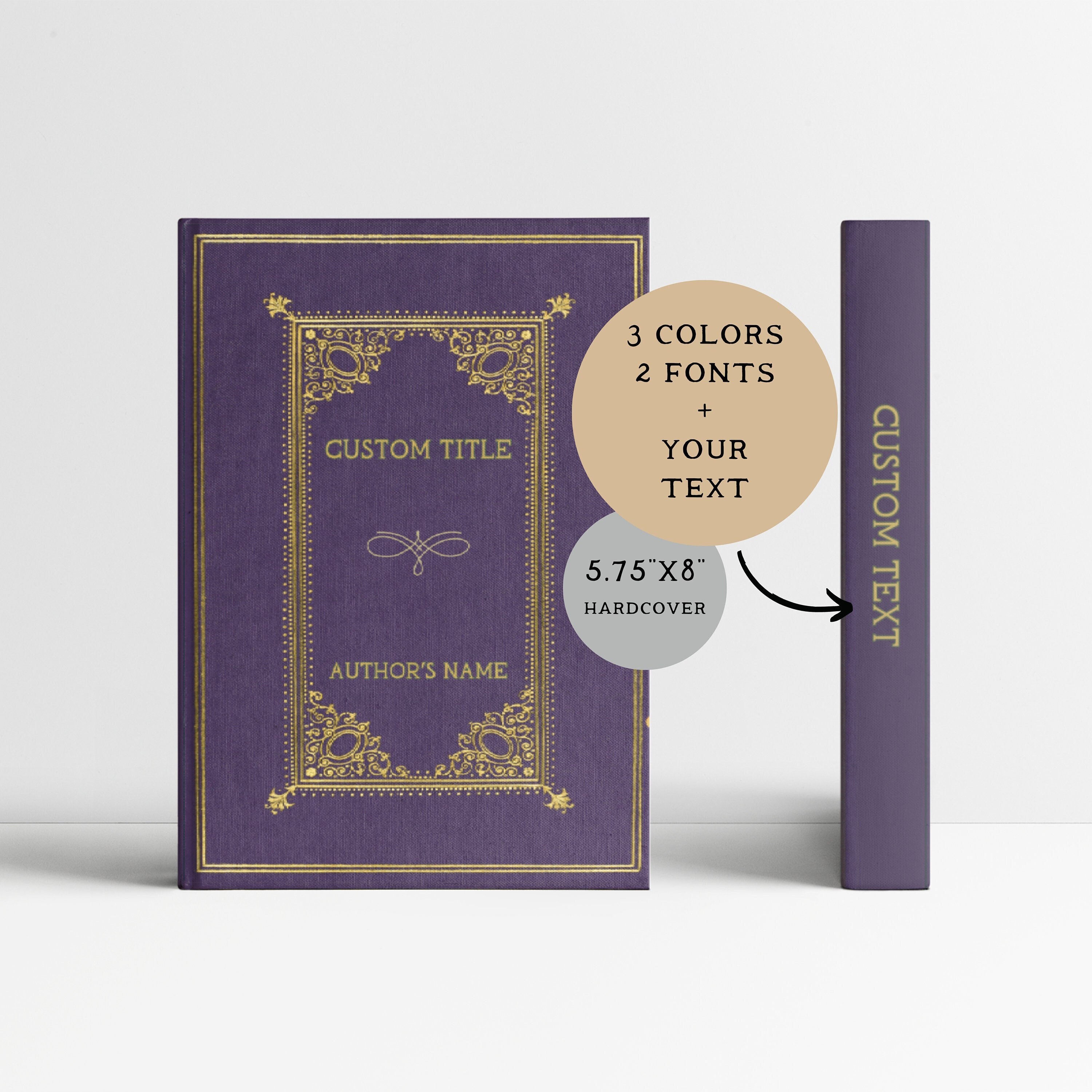 Personalized Gilded Antique Book Style Journal Custom Hardcover Novelty ...