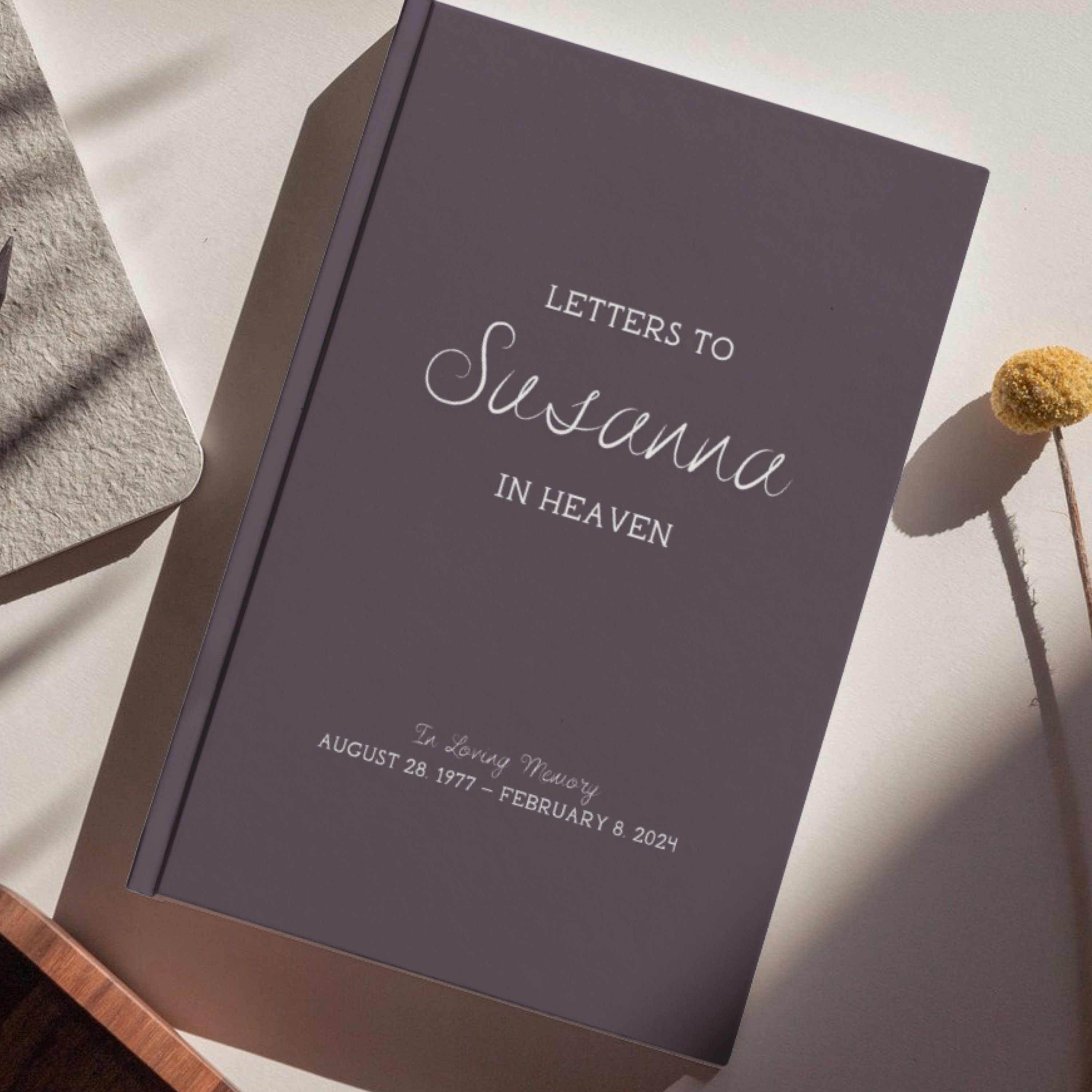 Letters to custom in Heaven Personalized Bereavement Journal, Memorial ...