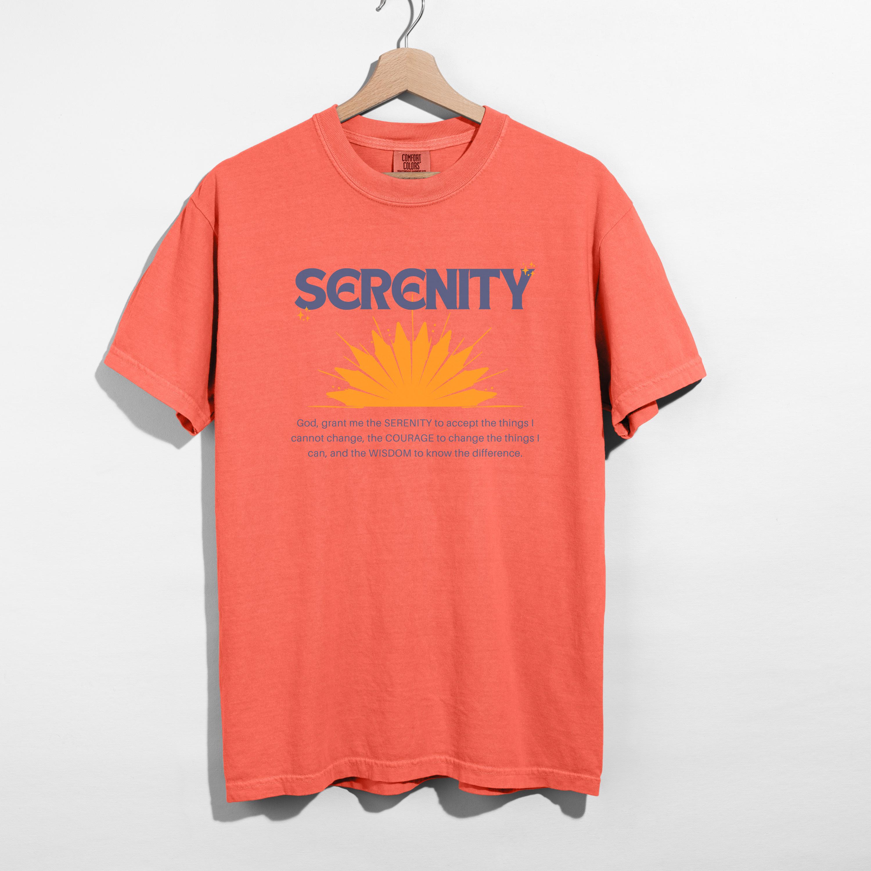 Retro Serenity Prayer Recovery Shirt, Sobriety Tee, Inspirational Shirt ...