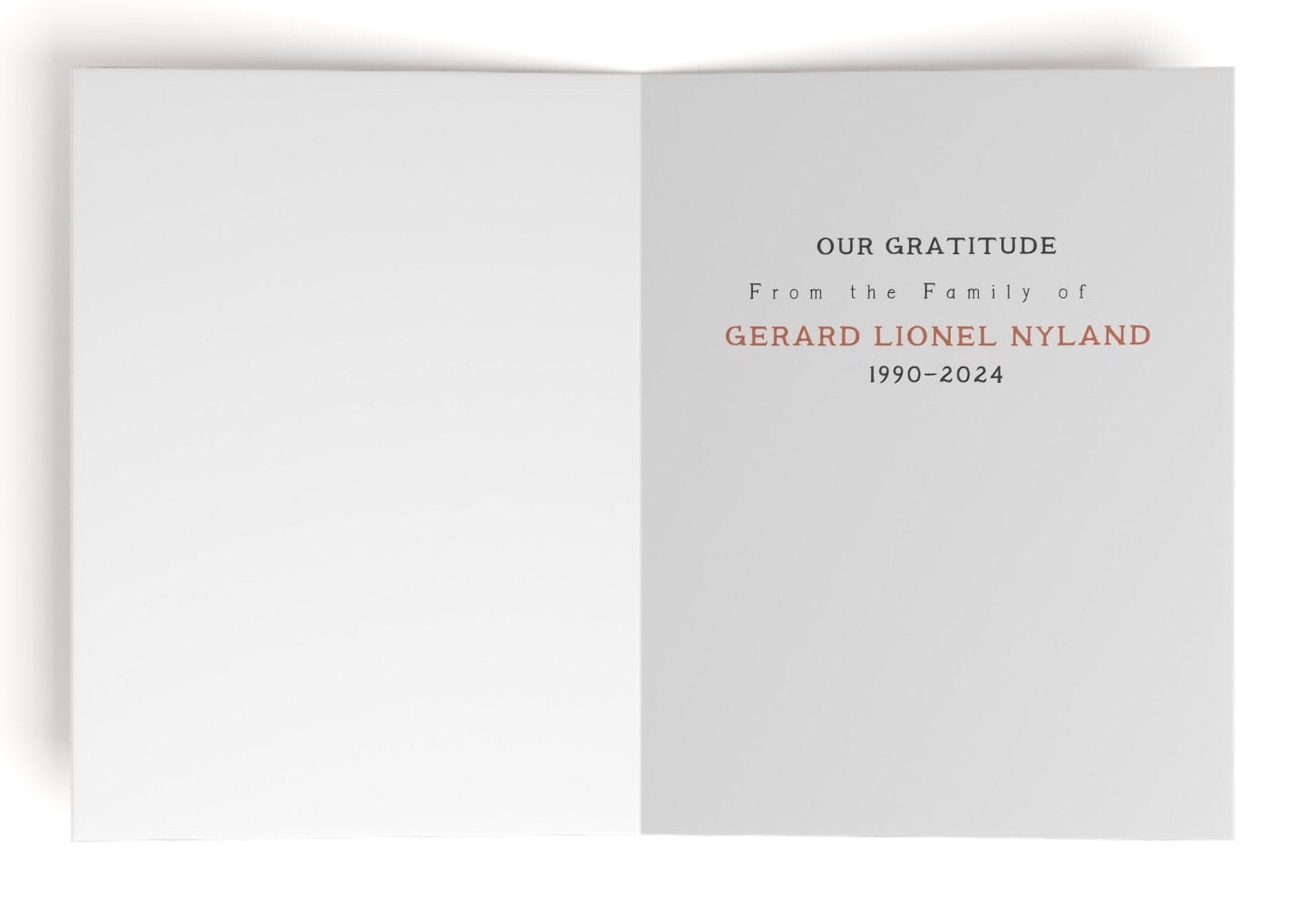 Pack of Bereavement Thank You Cards Personalized Sympathy ...