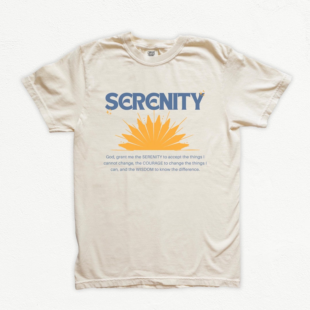 Retro Serenity Prayer Recovery Shirt, Sobriety Tee, Inspirational Shirt ...