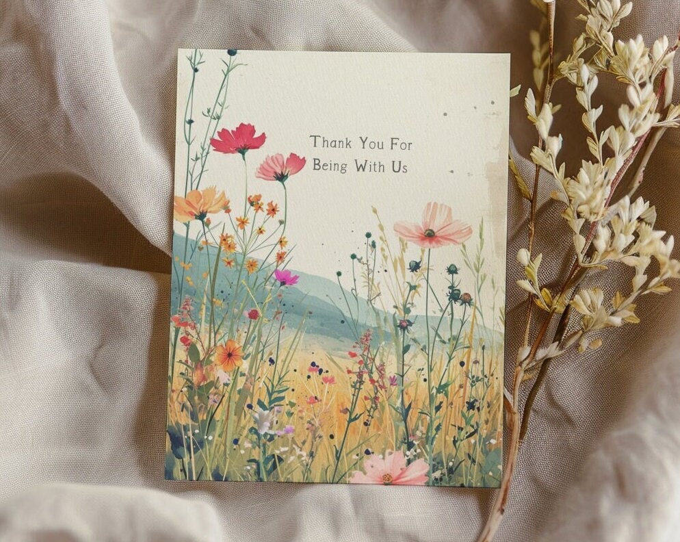 Pack of Bereavement Thank You Cards Personalized Sympathy ...