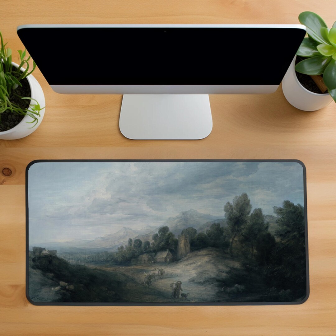Dark Forest English Countryside Desk Pad Verdure Landscape Desk Mat ...