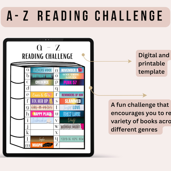 Printable Reading Challenge - Etsy