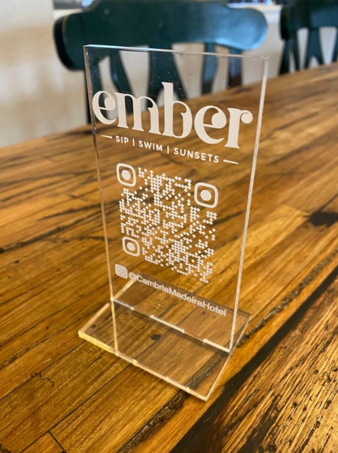 QR CODE MENU HOLDER Menu Holder 10-50-100 Pcs in Plexiglas Customized ...