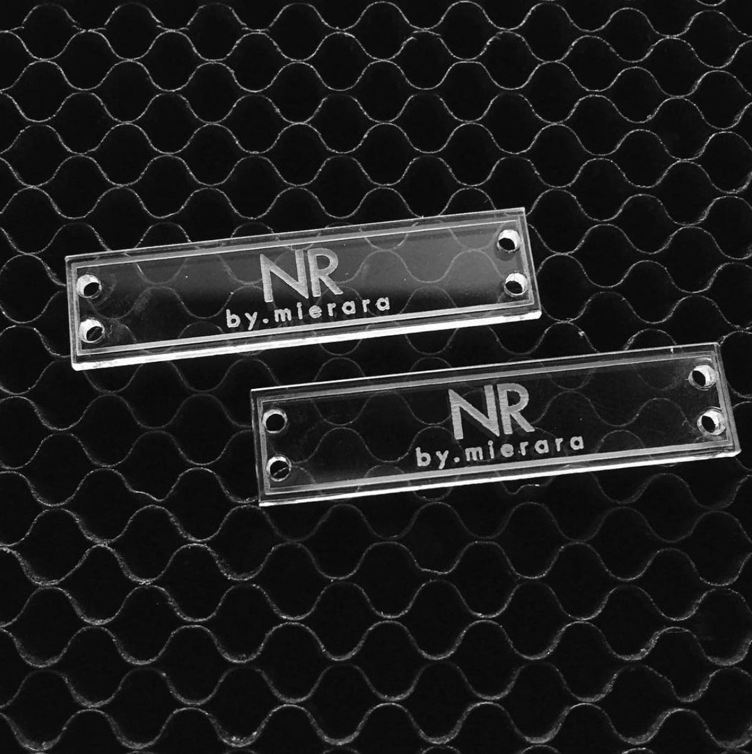 Label Custom Mirrored Plexiglass Plates Rectangular Gold or Silver ...