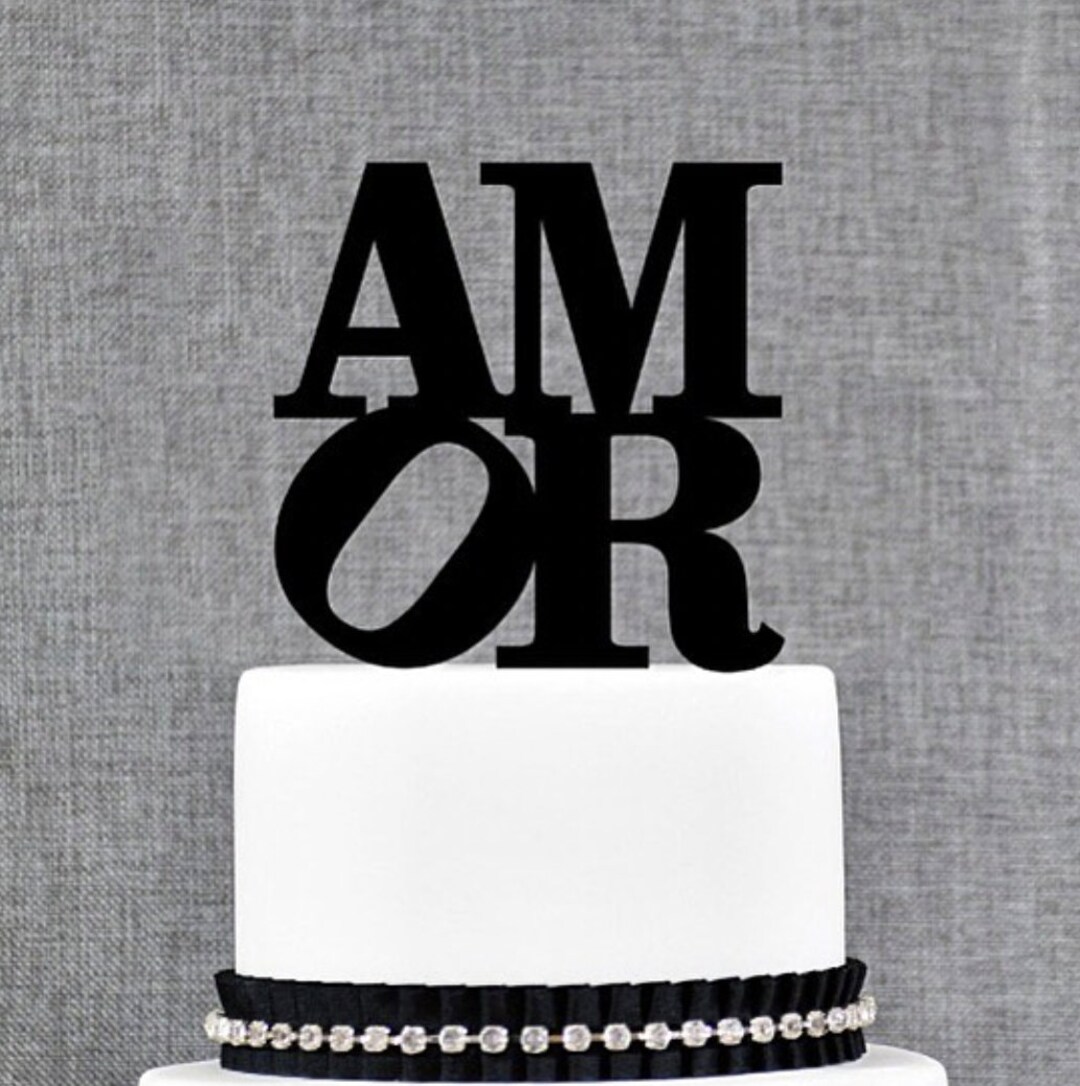 Amor Personalized Cake Topper in Laser-cut Shaped Plexiglas - Etsy