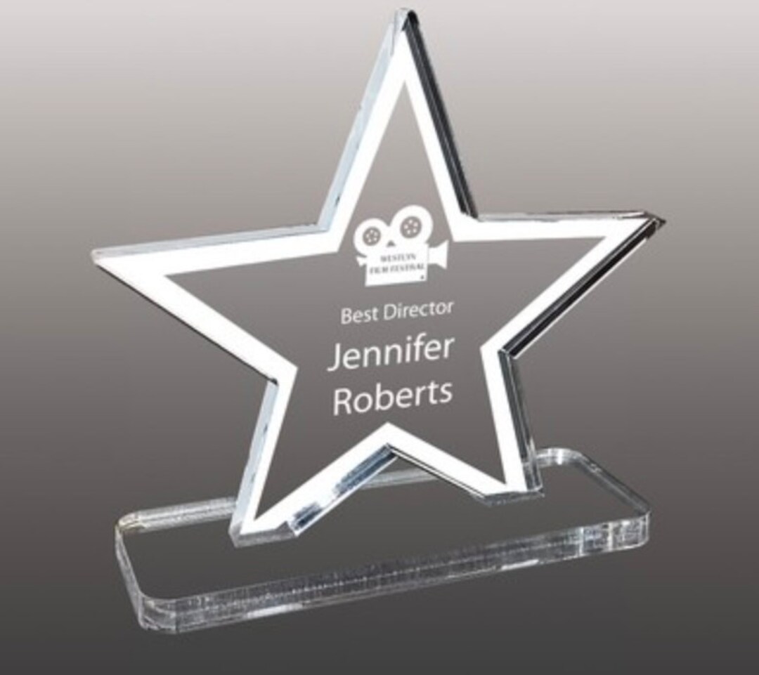 Cheap Star Shaped Prize Cheap Trophy Mini Prize Custom Laser-engraved ...