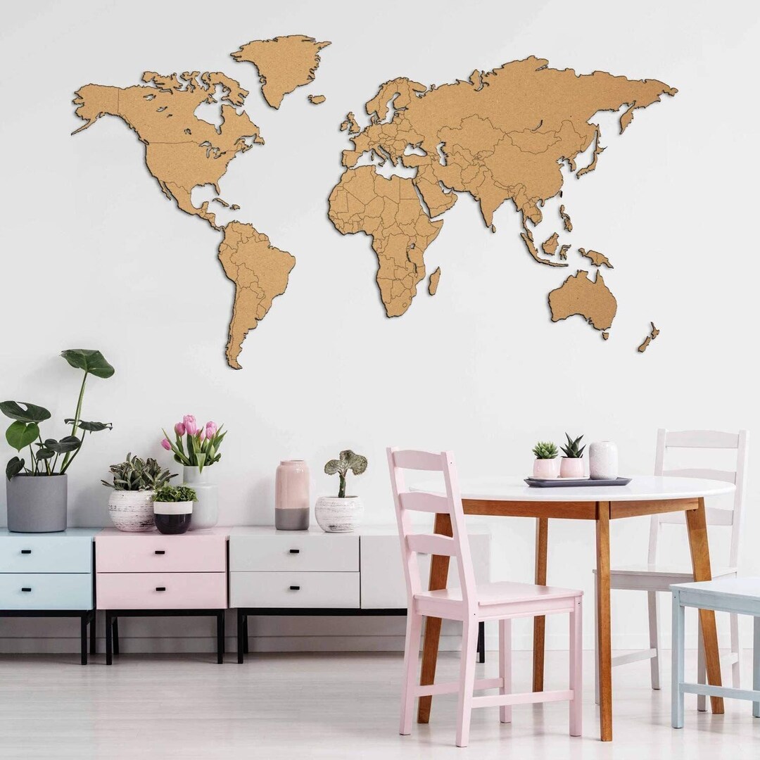 Wall Planisphere, Laser Cut, Mdf Globe Home Decoration - Etsy UK