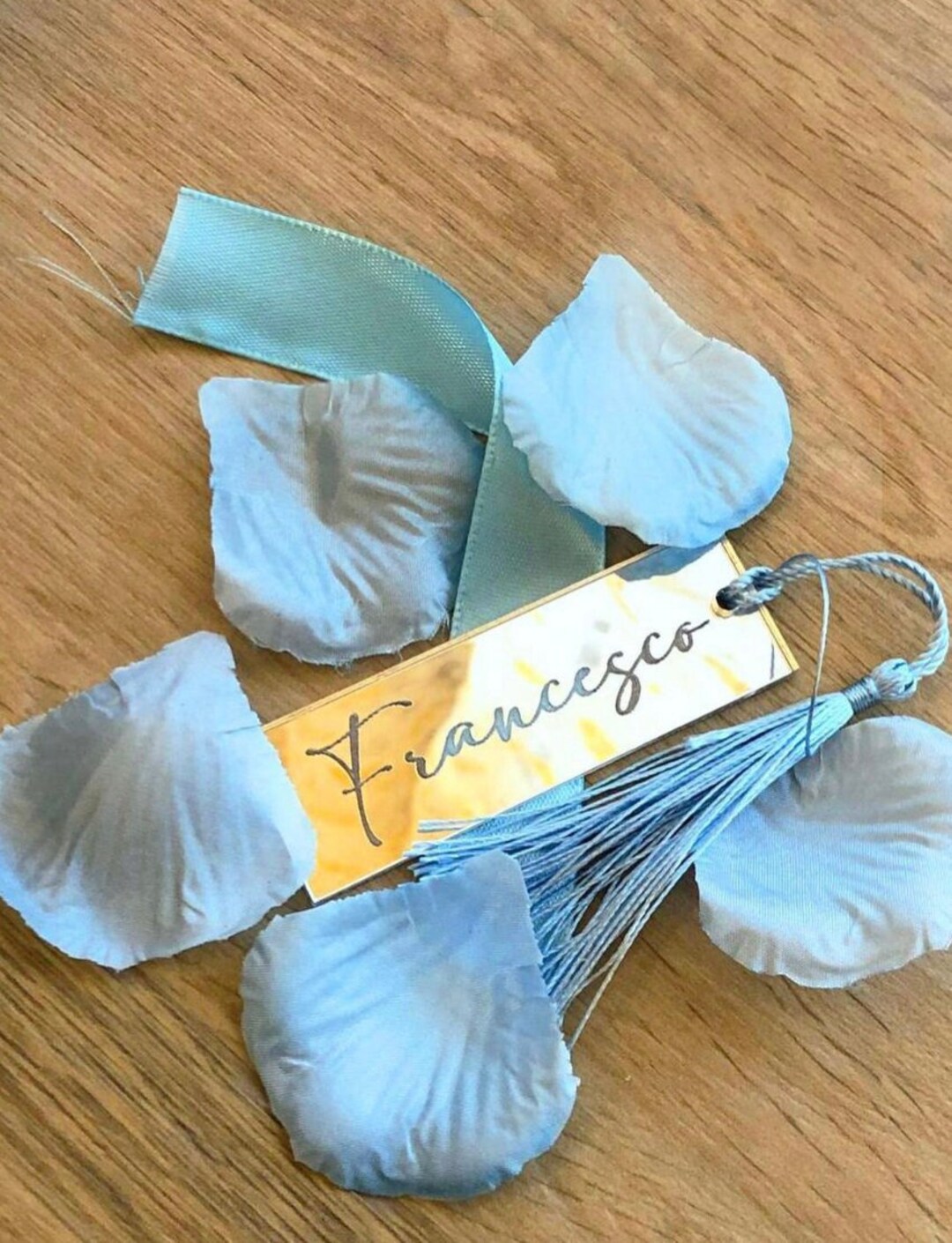 Tag / Segnaposto in plexiglass specchiato rettangolare oro o argento ...
