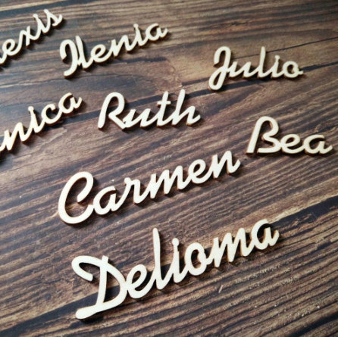 Cursive Writing Wooden Decorations for Wedding Parties - Etsy