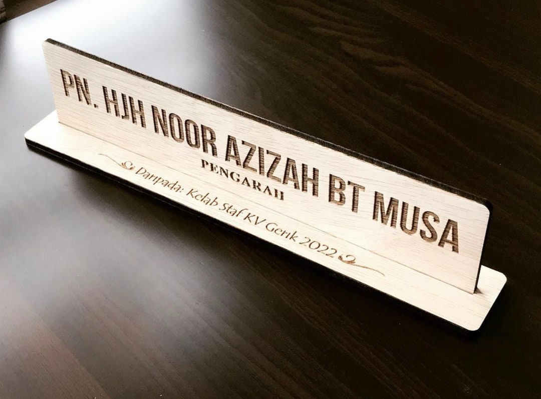 Executive Custom Desk Nameplate, Custom-engraved Desk Sign, Plaque ...