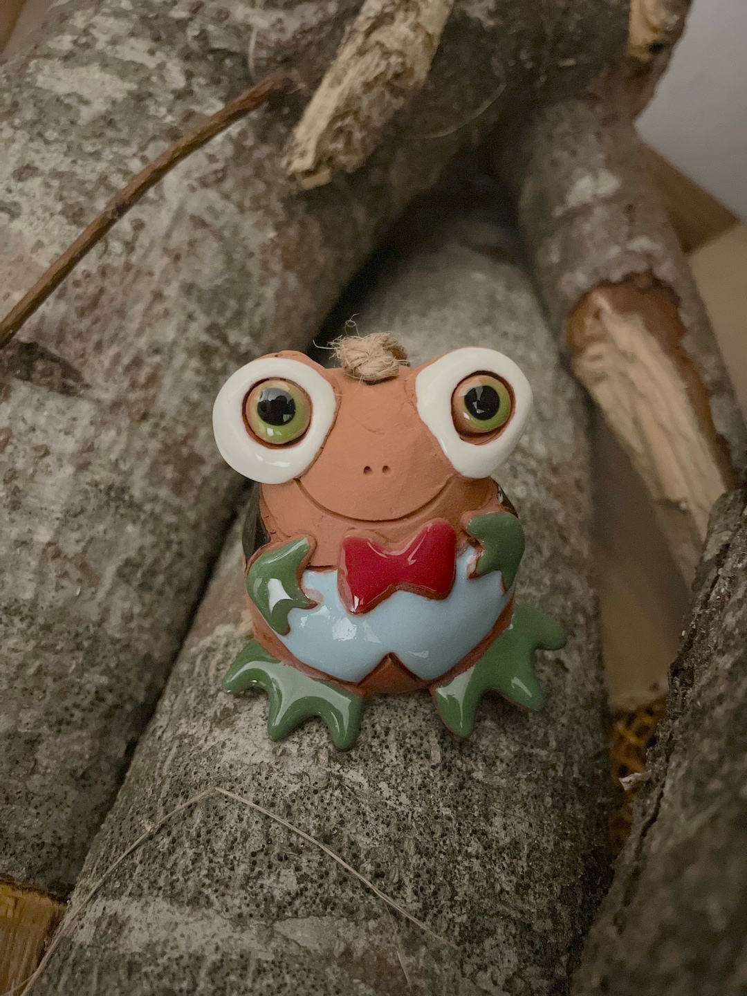 Cute Elegant Ceramic Figure Bell Frog | Christmas Home Decor or Nice ...