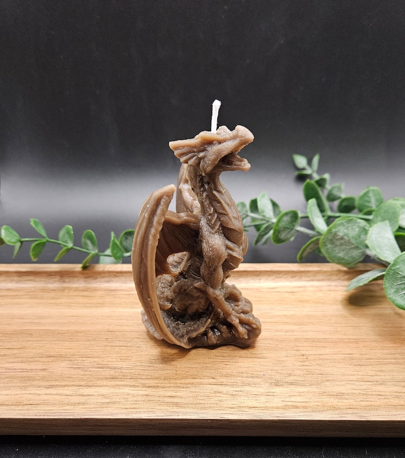 Dragon Pillar Candle/beeswax Dragon Scented Candle/medieval Dragon ...