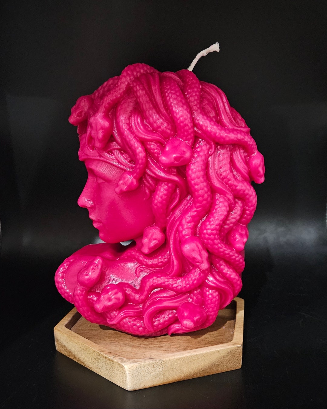 Medusa Head Candle/large Scented Medusa Candle/beeswax Medusa Head ...