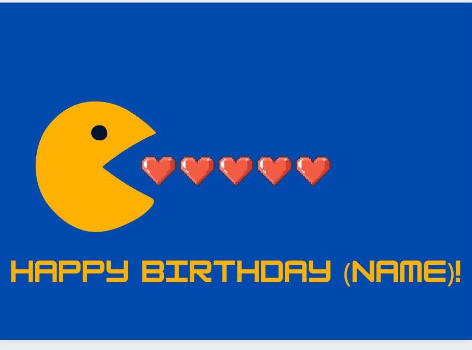 Costumizable Gaming Birthday Cards - Etsy