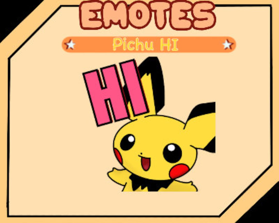 Pichu HI Twitch emote - Etsy.de