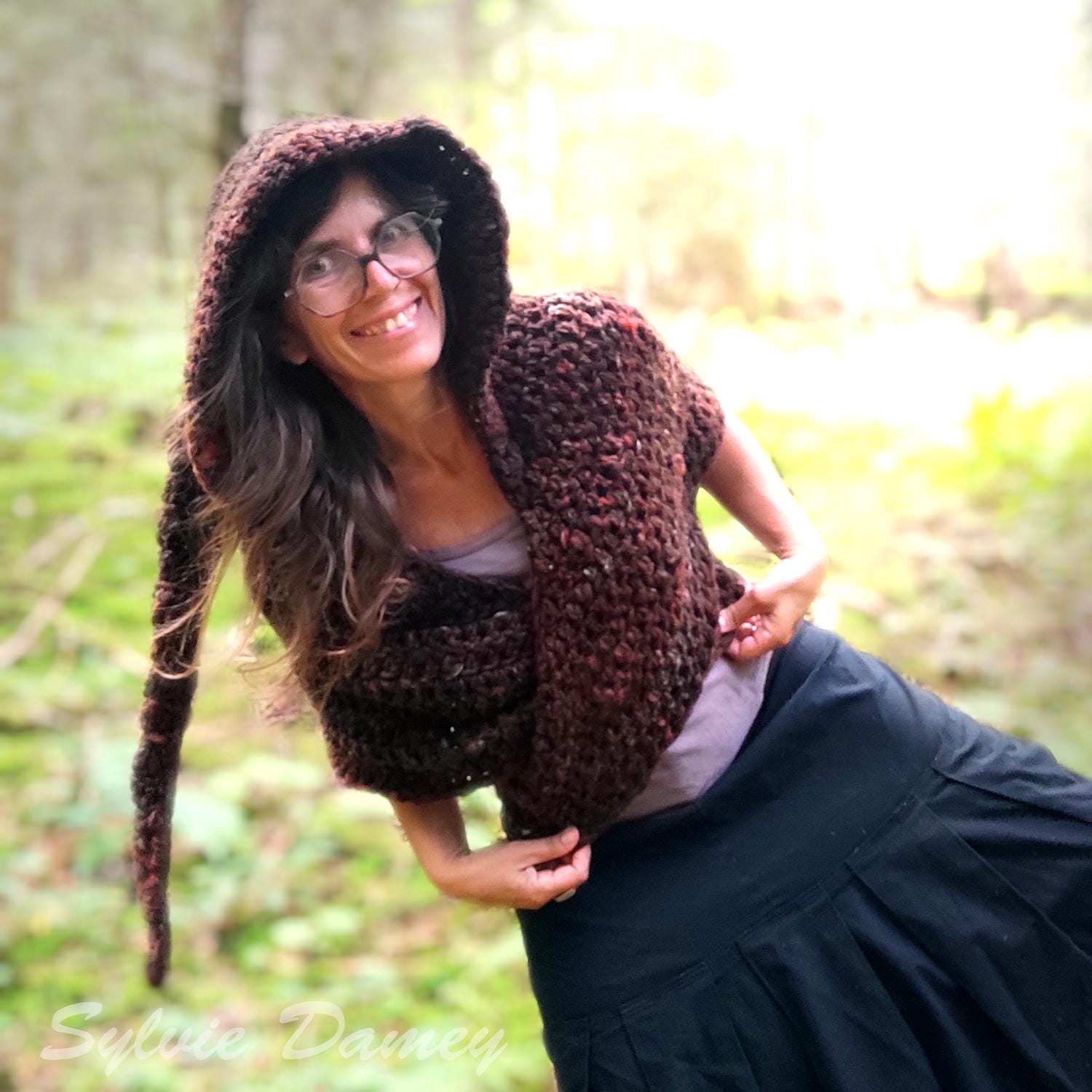 CROCHET Hooded Shawl Pattern,"elotin" Elf Fae Witch Magician Hat and ...