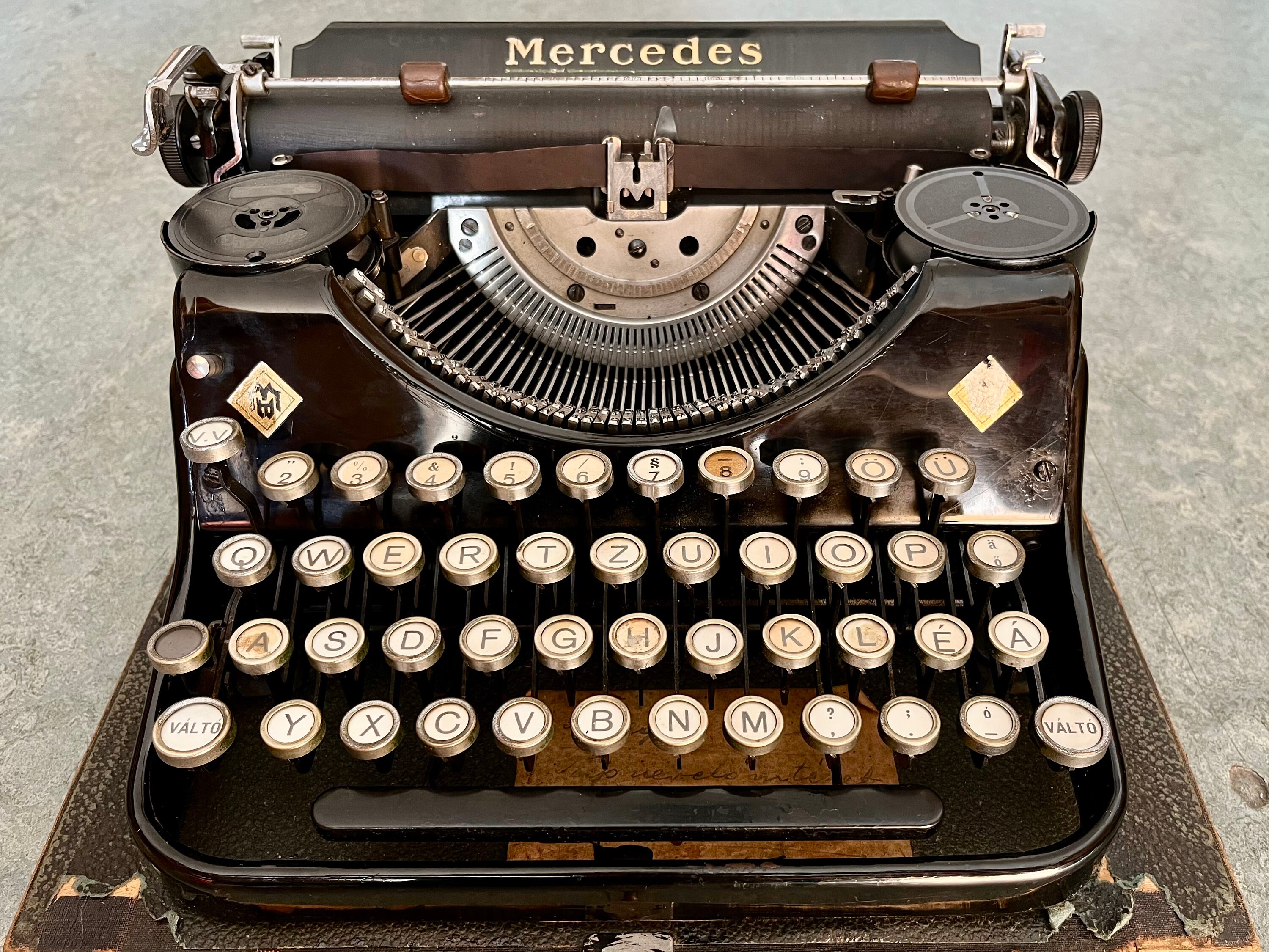 Beautiful Working Antique Mercedes Typewriter With Carrying Case - Etsy