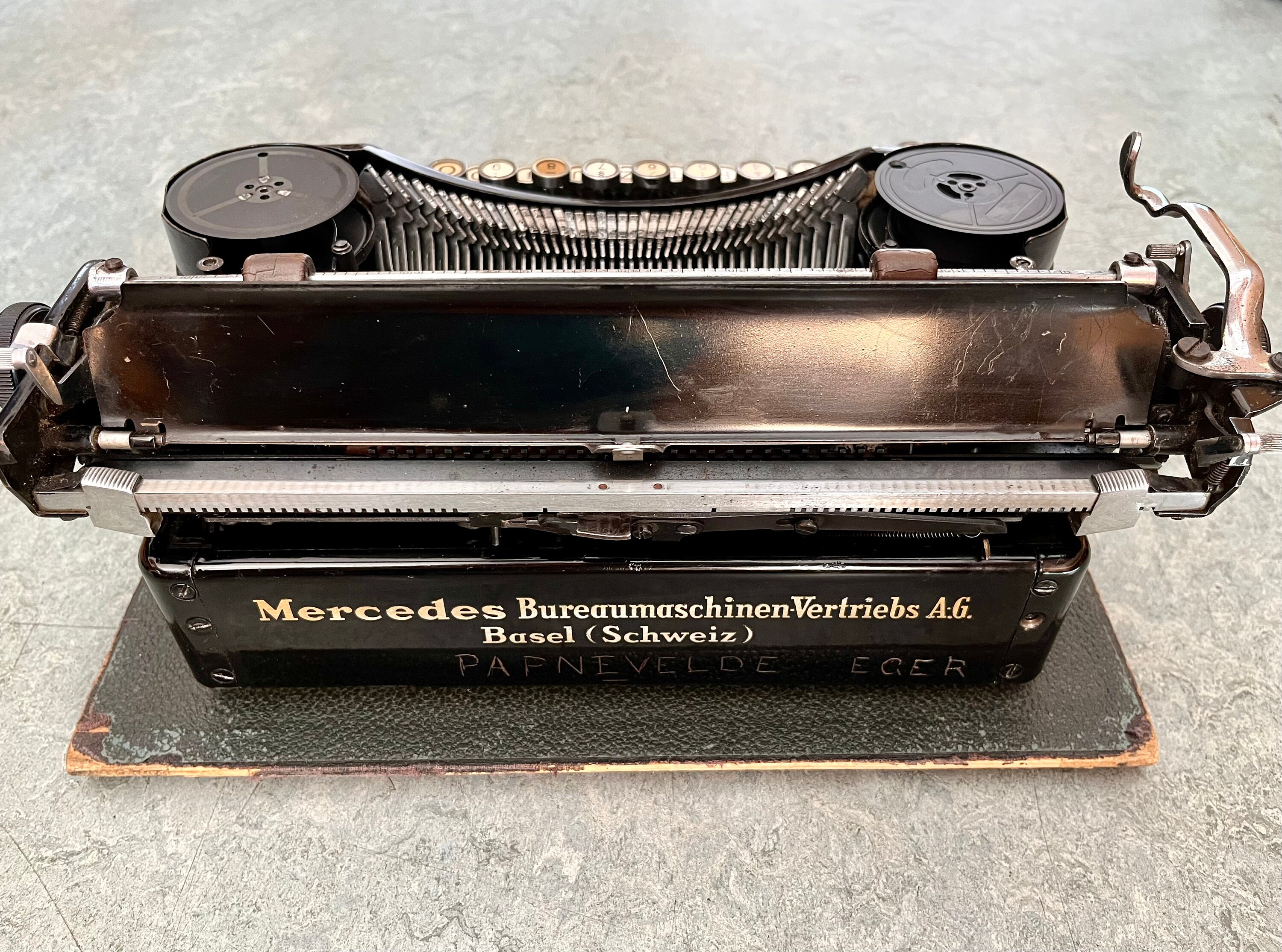 Beautiful Working Antique Mercedes Typewriter With Carrying Case - Etsy