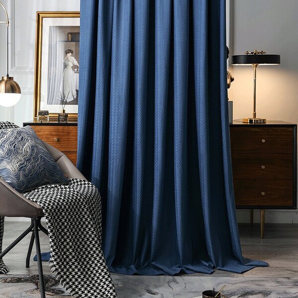Navy Curtains - Etsy