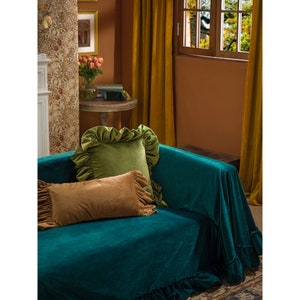 Teal Velvet Sofa Cover Couch Slipcover Sofa Cover Sectional - Etsy