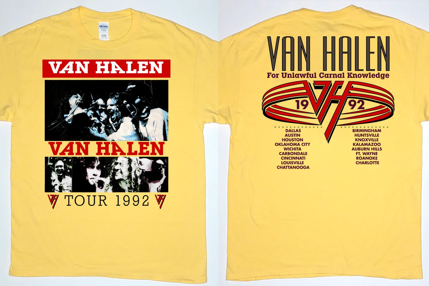 Van Tour 1992 T-Shirt, Van For Unlawful Carnal Knowledge Tour 1992 T ...