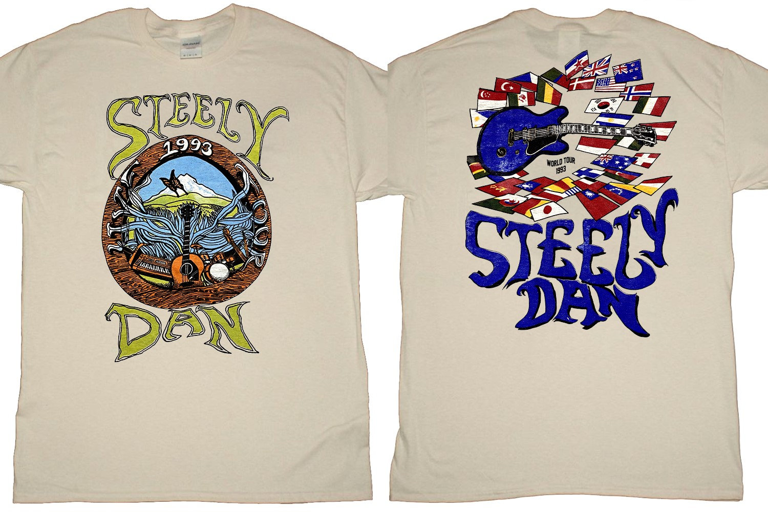 Steely Dan 1993 World Tour T-Shirt, Steely Dan Tour 93 Shirt, Steely ...