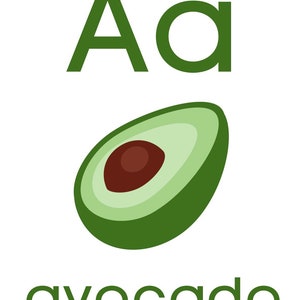 Children Learning Alphabet Cards With Pictures in English - Etsy