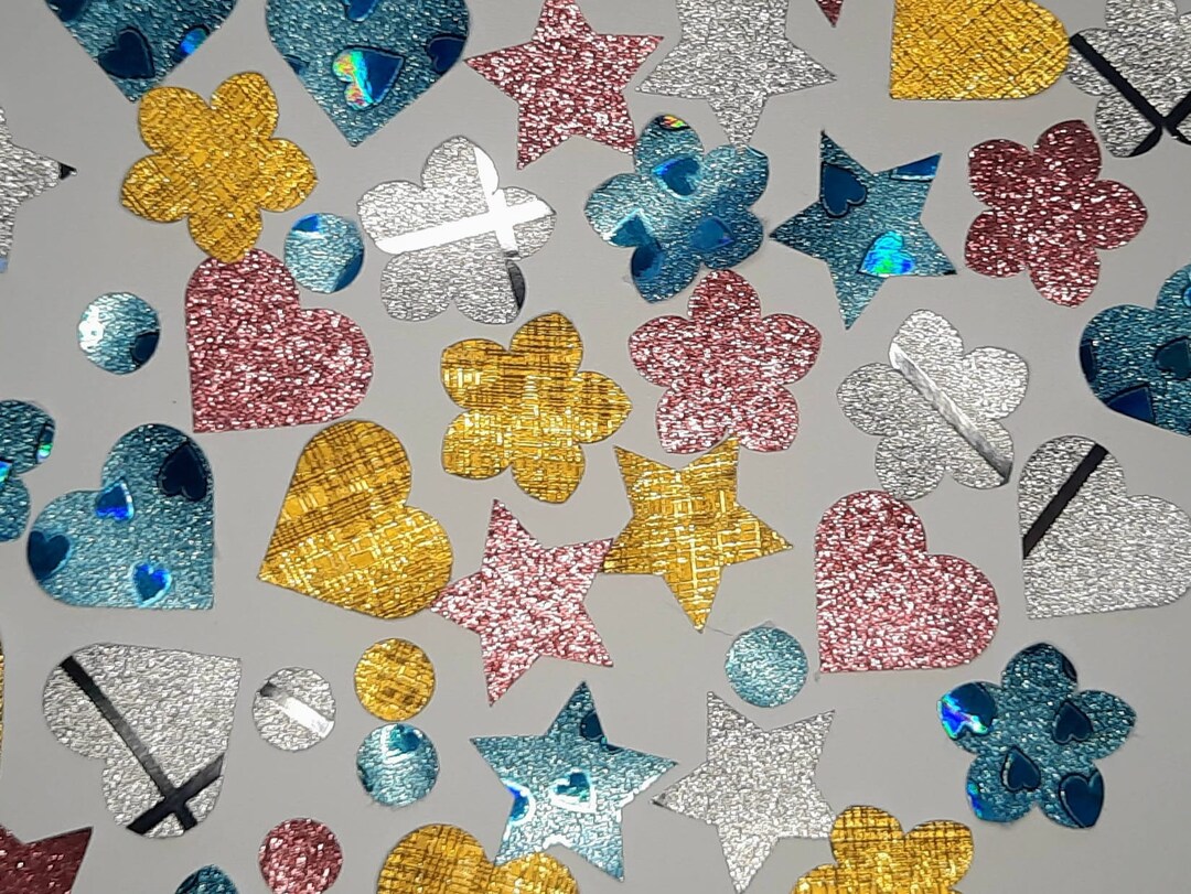 50 Pcs Glitter Stickers, Silver Glitter Stickers, Gold Glitter Stickers ...