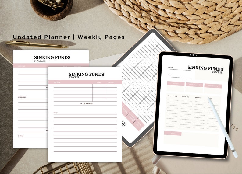 Sinking Funds Tracker: Simple Saving Ledger Log for Goals (financial ...