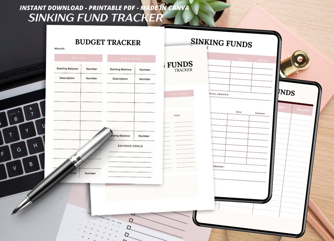 Sinking Funds Tracker: Simple Saving Ledger Log for Goals (financial ...