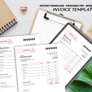 Beige and White Minimalist Book Store Business Invoice Custom Order ...