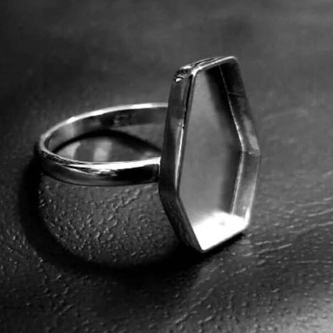 925 Sterling Silver Coffin Ring Collet: Handmade Bezel Cup (17x10 Mm ...
