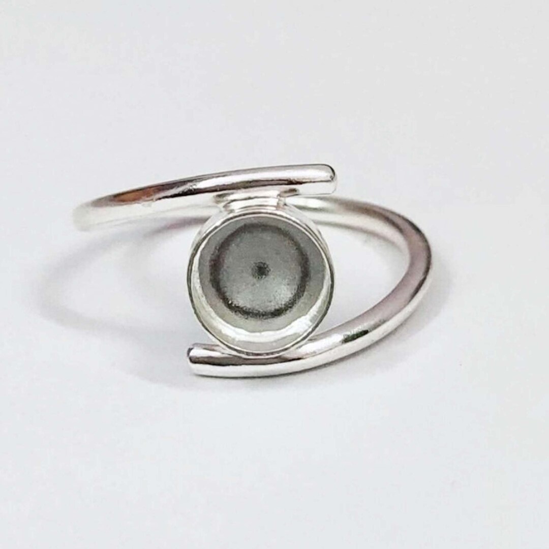 925 Sterling Silver Round Bezel Ring Setting - for Resin and Stones - Etsy