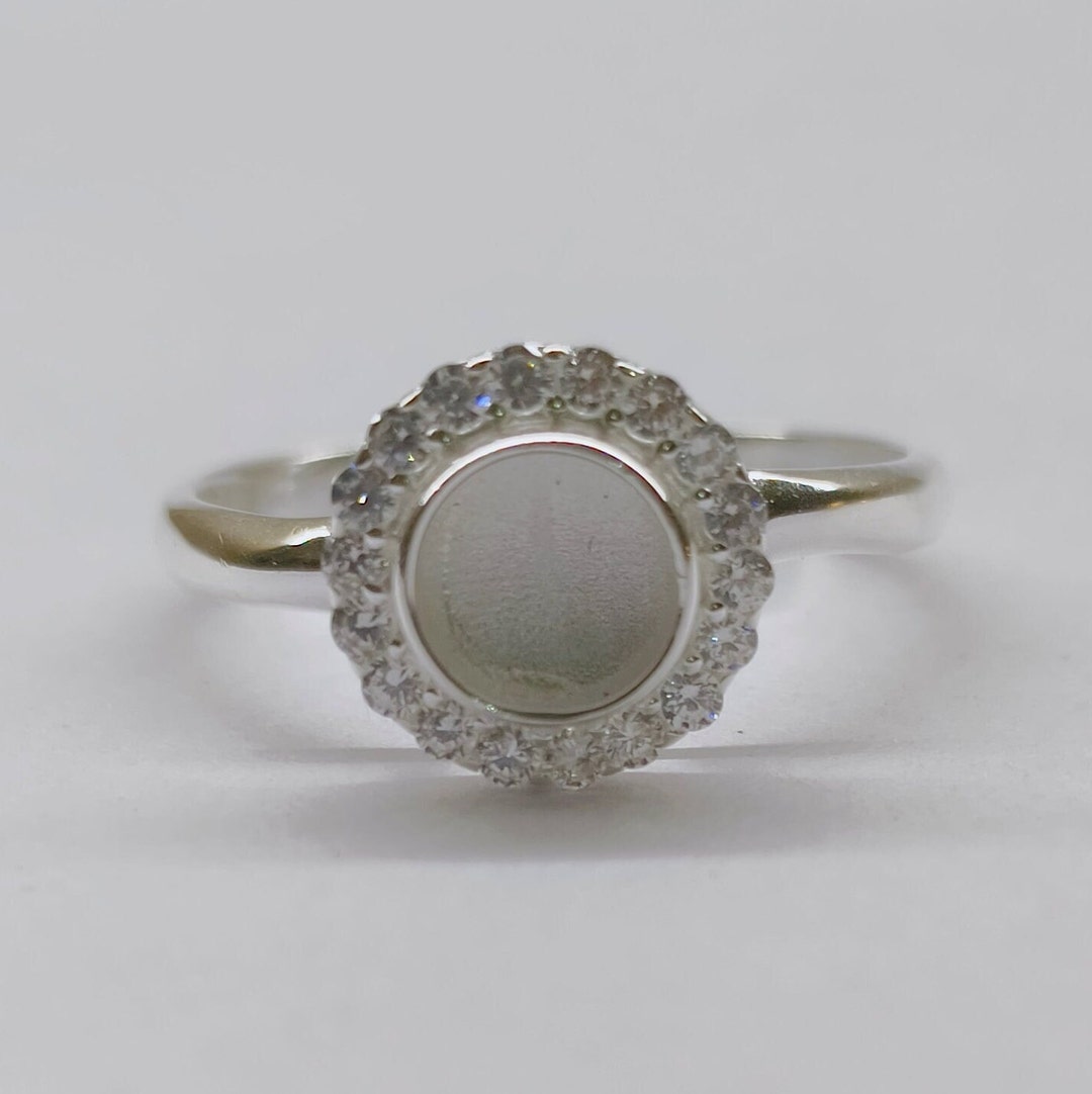 6mm,8mm CZ Round Ring, 925 Sterling Silver Round Ring, Round Ring, DIY ...