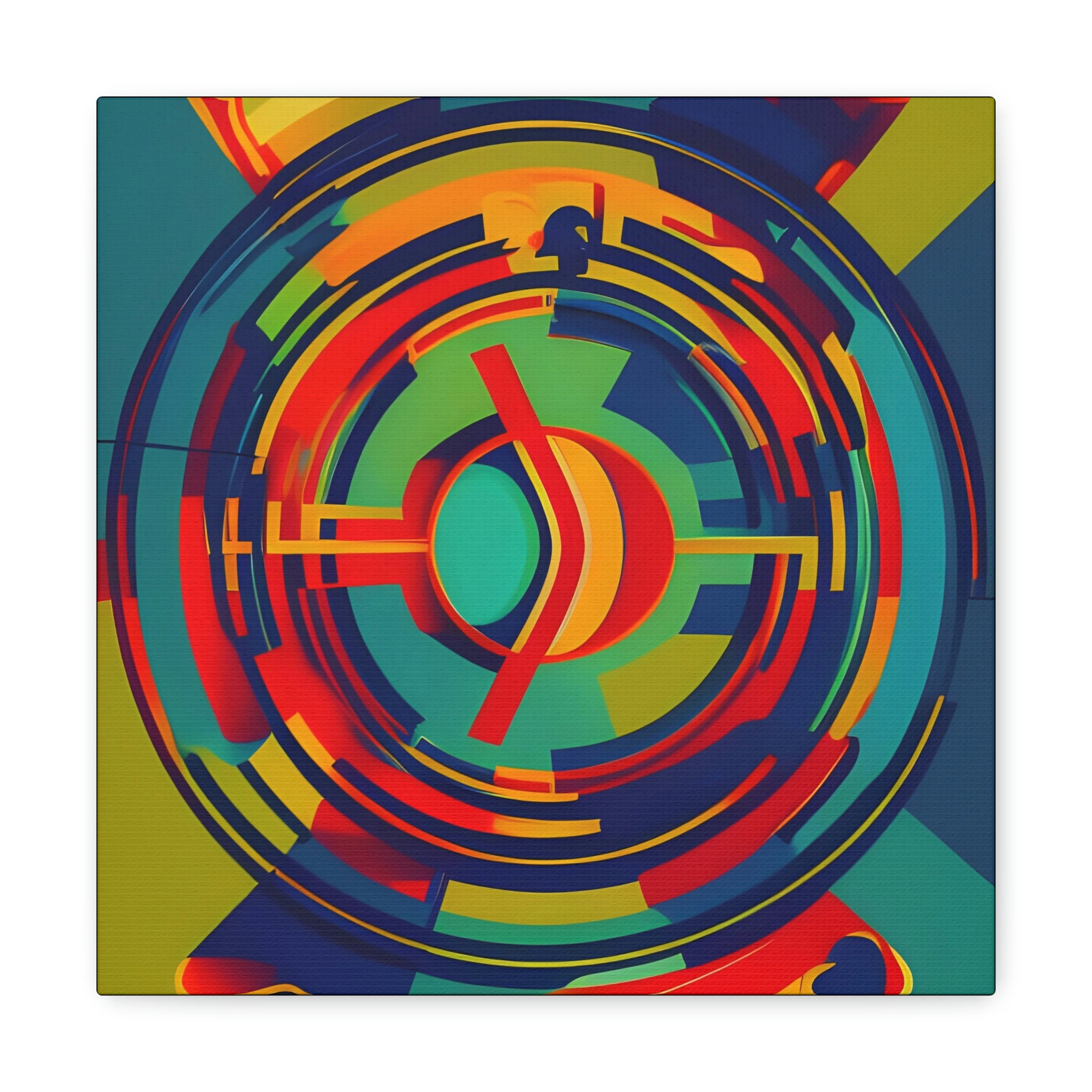 Ai-inspired Circular Colorburst: A Vibrant Abstract Canvas Print for ...