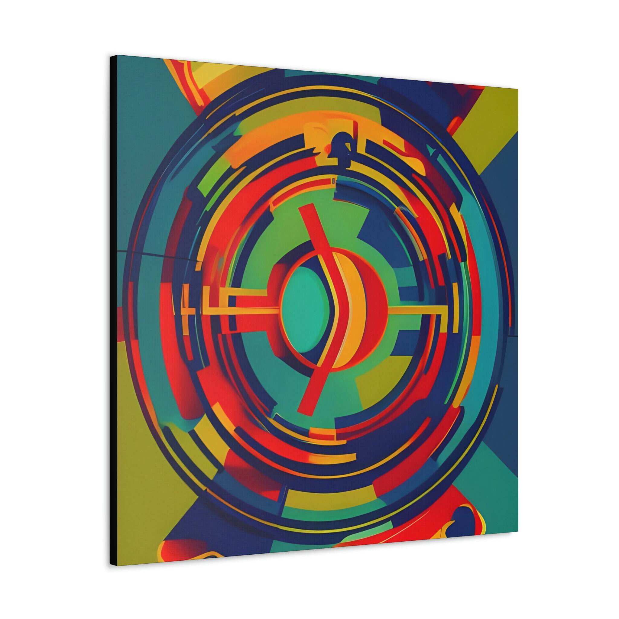Ai-inspired Circular Colorburst: A Vibrant Abstract Canvas Print for ...