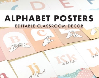 Minimal Writing Visual Alphabet Posters | Animal Alphabet Posters ...