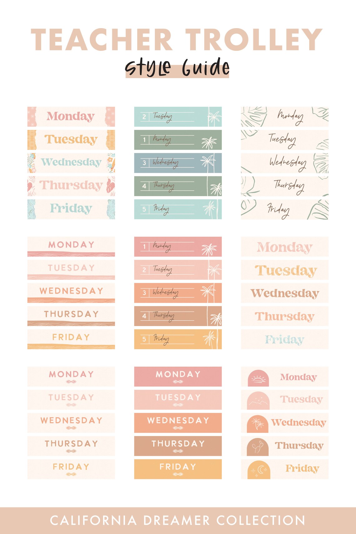 Teacher Trolley 10-drawer Trolley Labels Classroom Decor California ...