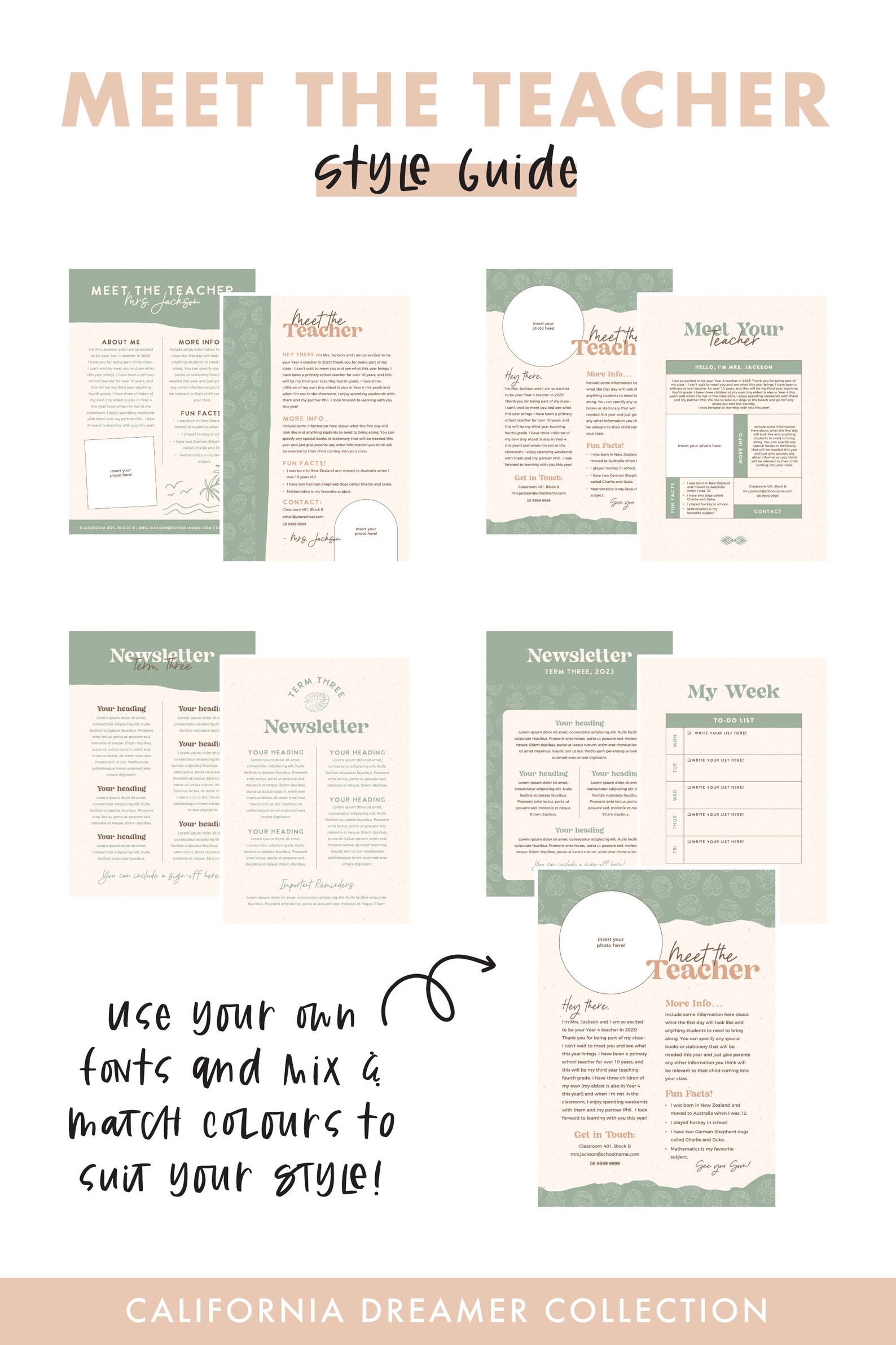 Meet the Teacher Classroom Newsletters Classroom Decor - Etsy