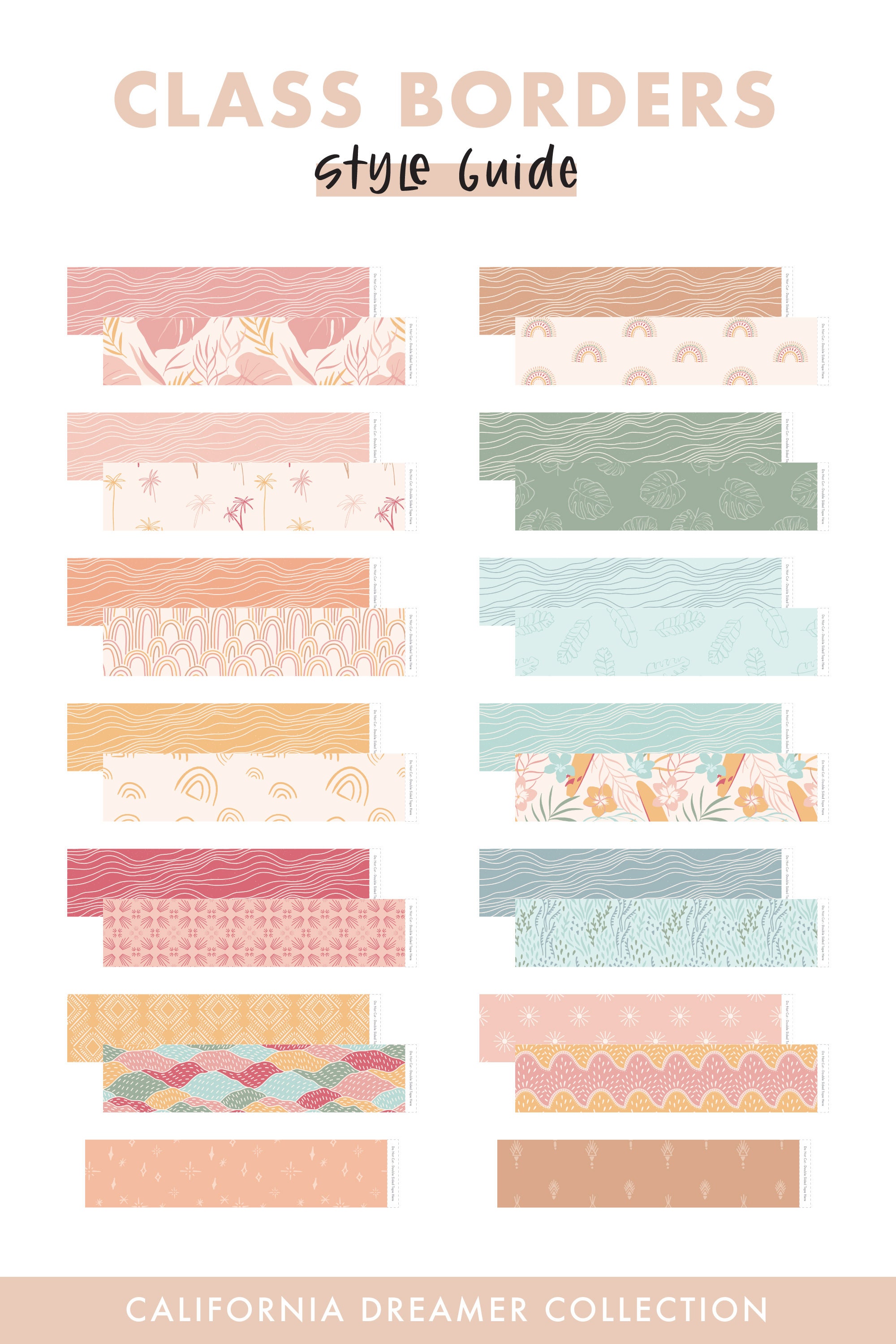 Classroom Borders Classroom Decor California Dreamer - Etsy